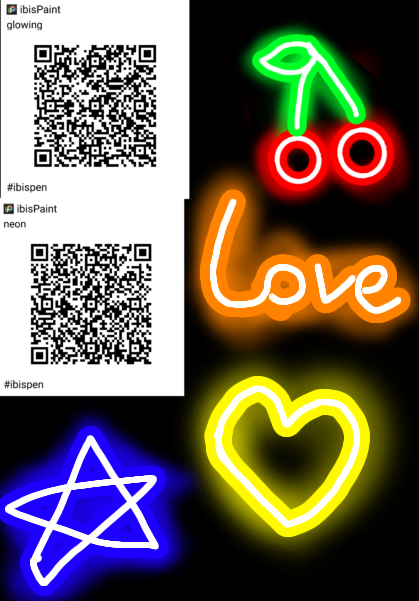 glowing neon - ibisPaint