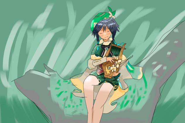 Venti ( genshin impact ) - ibisPaint