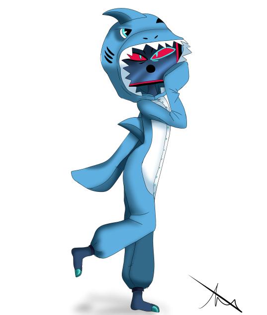 Vox shark onesie commission - ibisPaint
