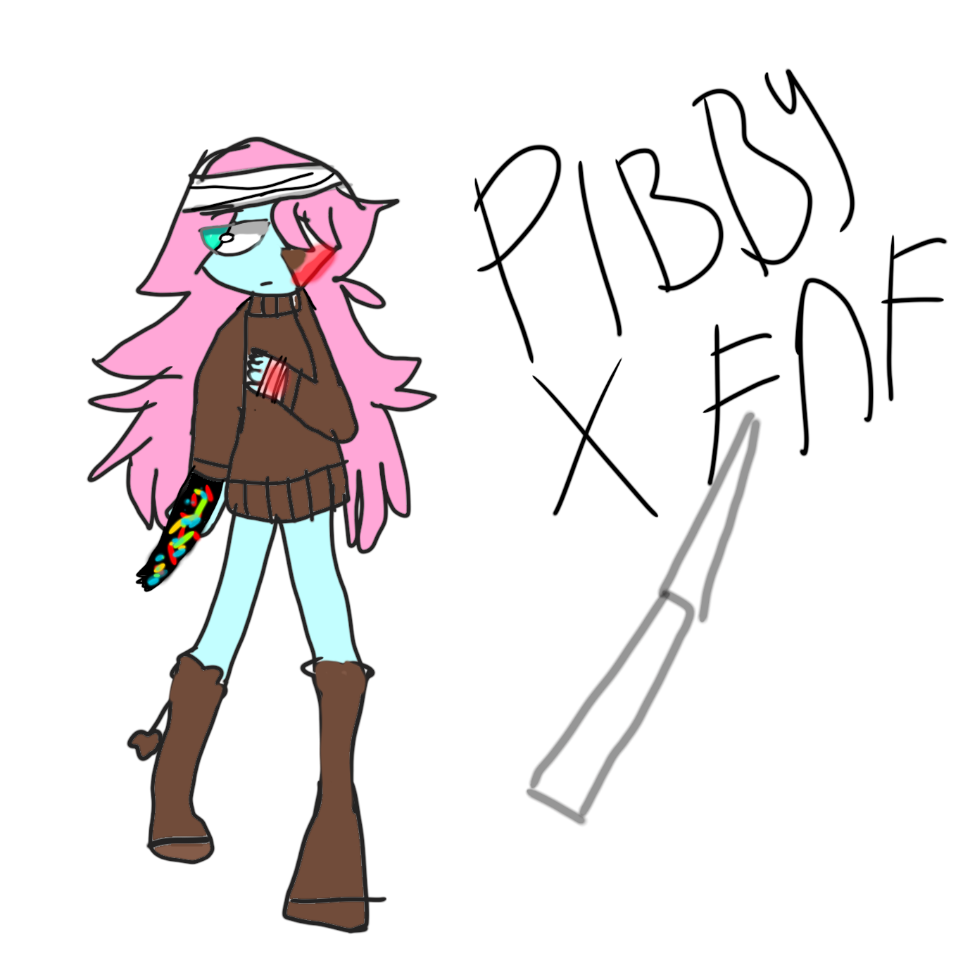 pibby con el diseño de ruvina fnf - ibisPaint