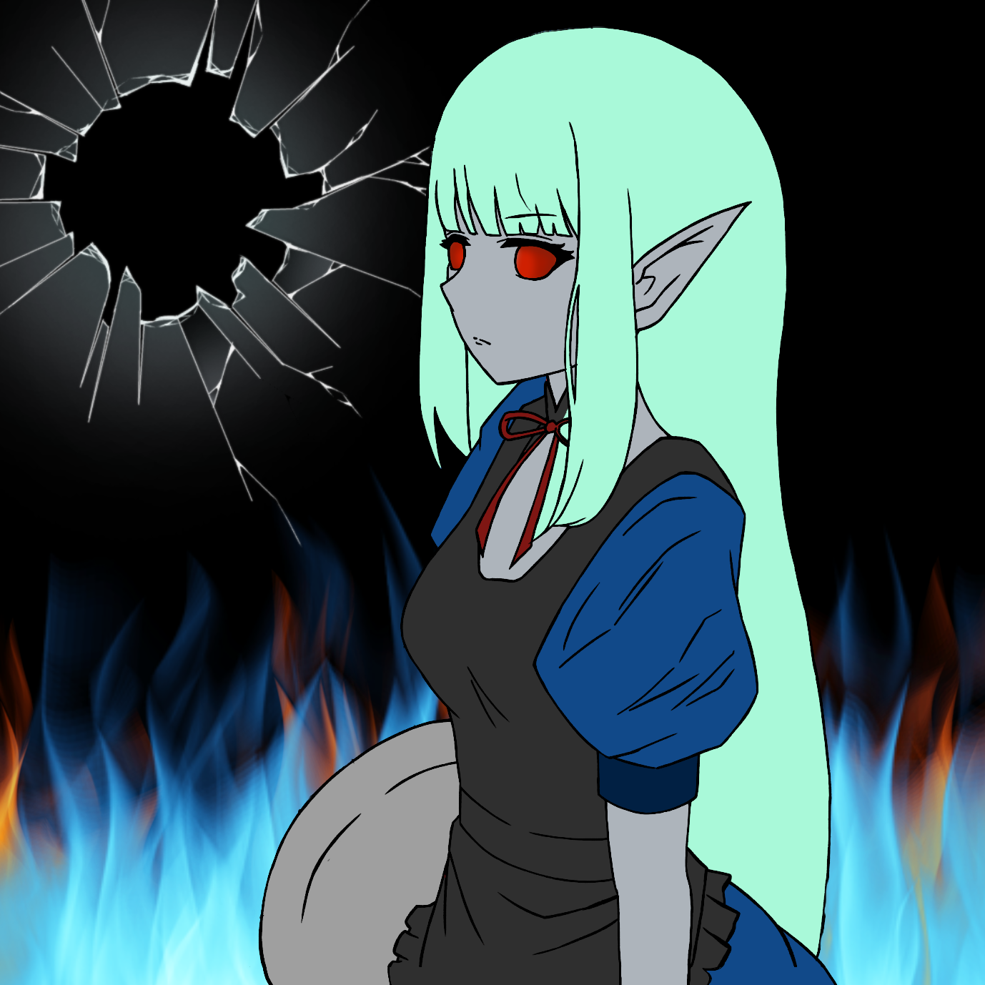 elf waitress - ibisPaint