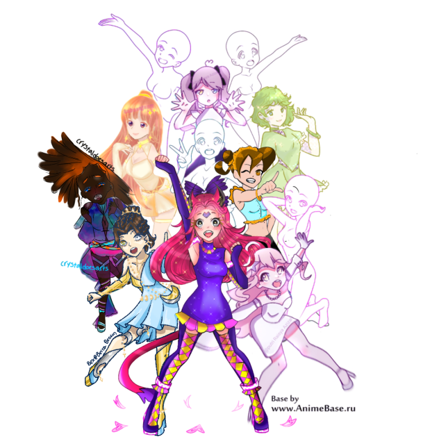 Magic girls collab! - ibisPaint