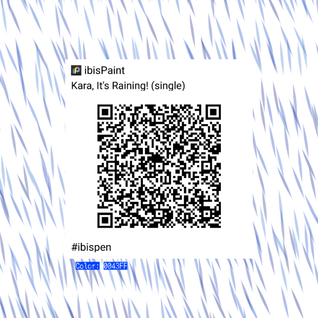 Kara, It's Raining! (single) QR Code - ibisPaint