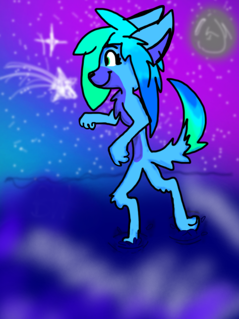 blue furry speed draw - ibisPaint