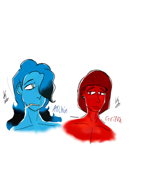 Archie and Griffin redraw - ibisPaint