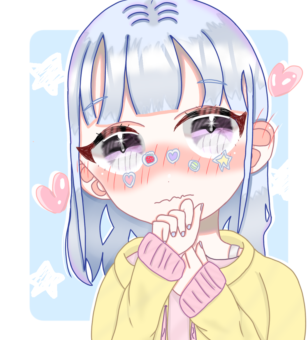 Girl blushing - ibisPaint