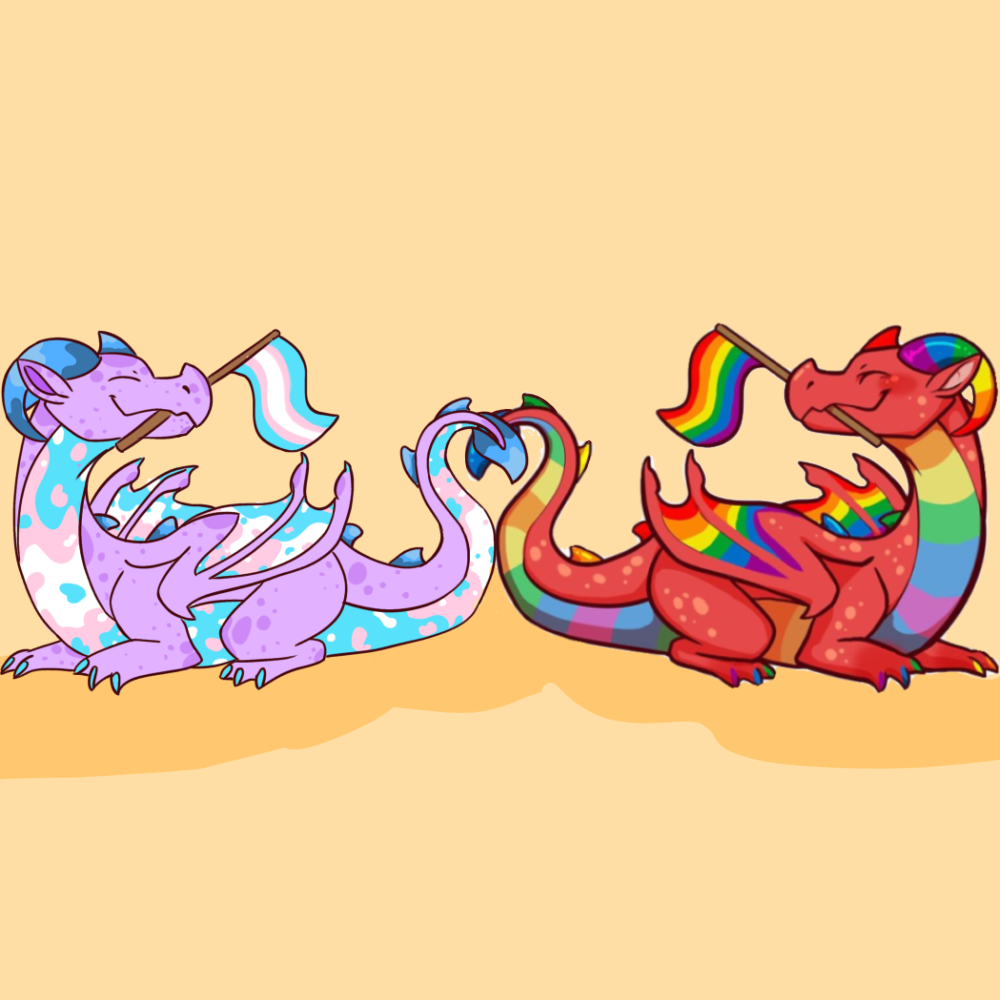 Trans+pride dragons - ibisPaint