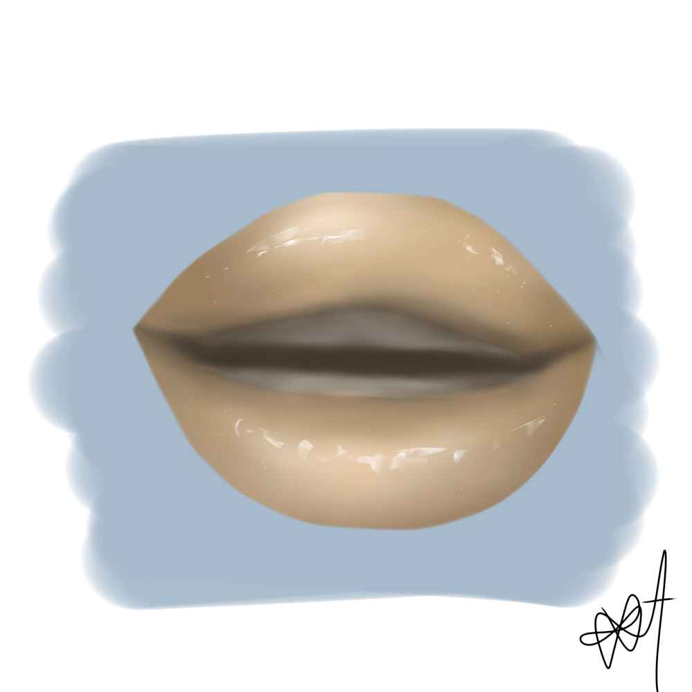 brown glossy lips - ibisPaint