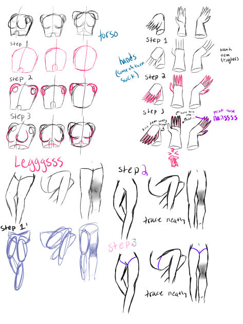 Torso, hands, legggsss - ibisPaint