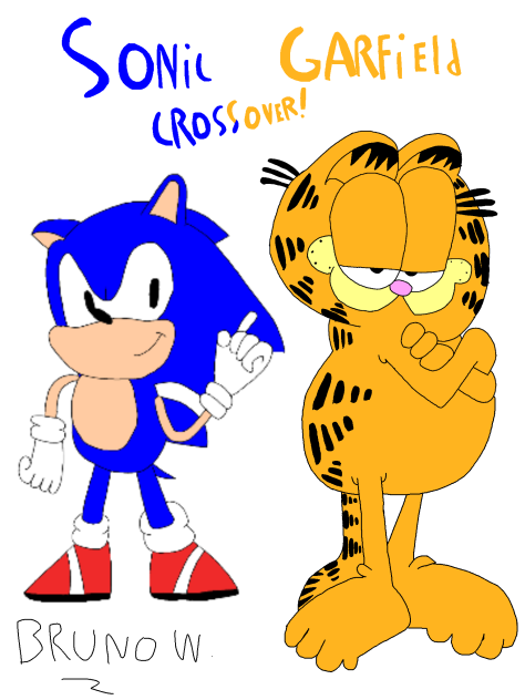 Sonic e Garfield em um crossover! - ibisPaint