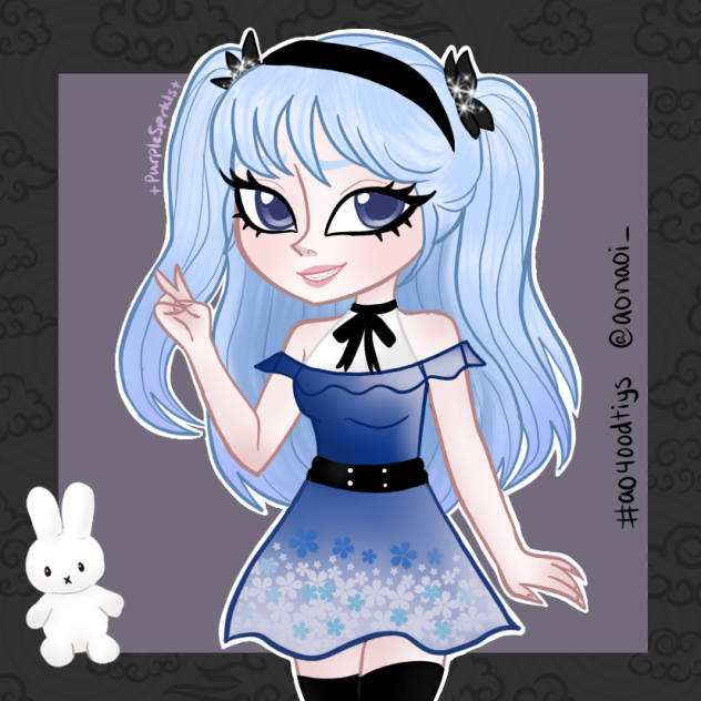 Blue-Haired Girl (aonaoi_) - ibisPaint