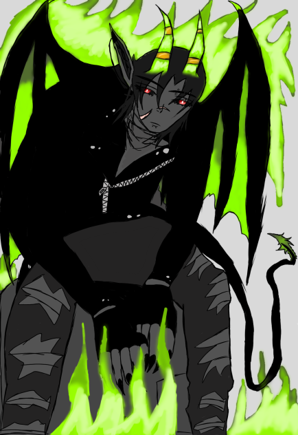 skyler(my oc) full demon form - ibisPaint