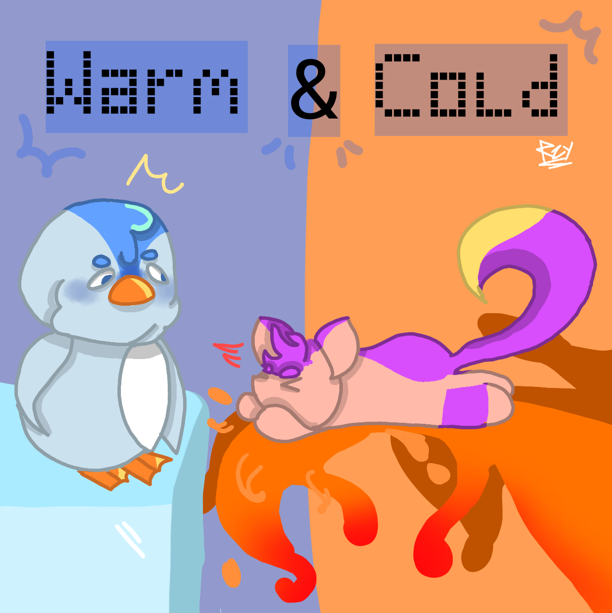 Warm and Cold cover - ibisPaint