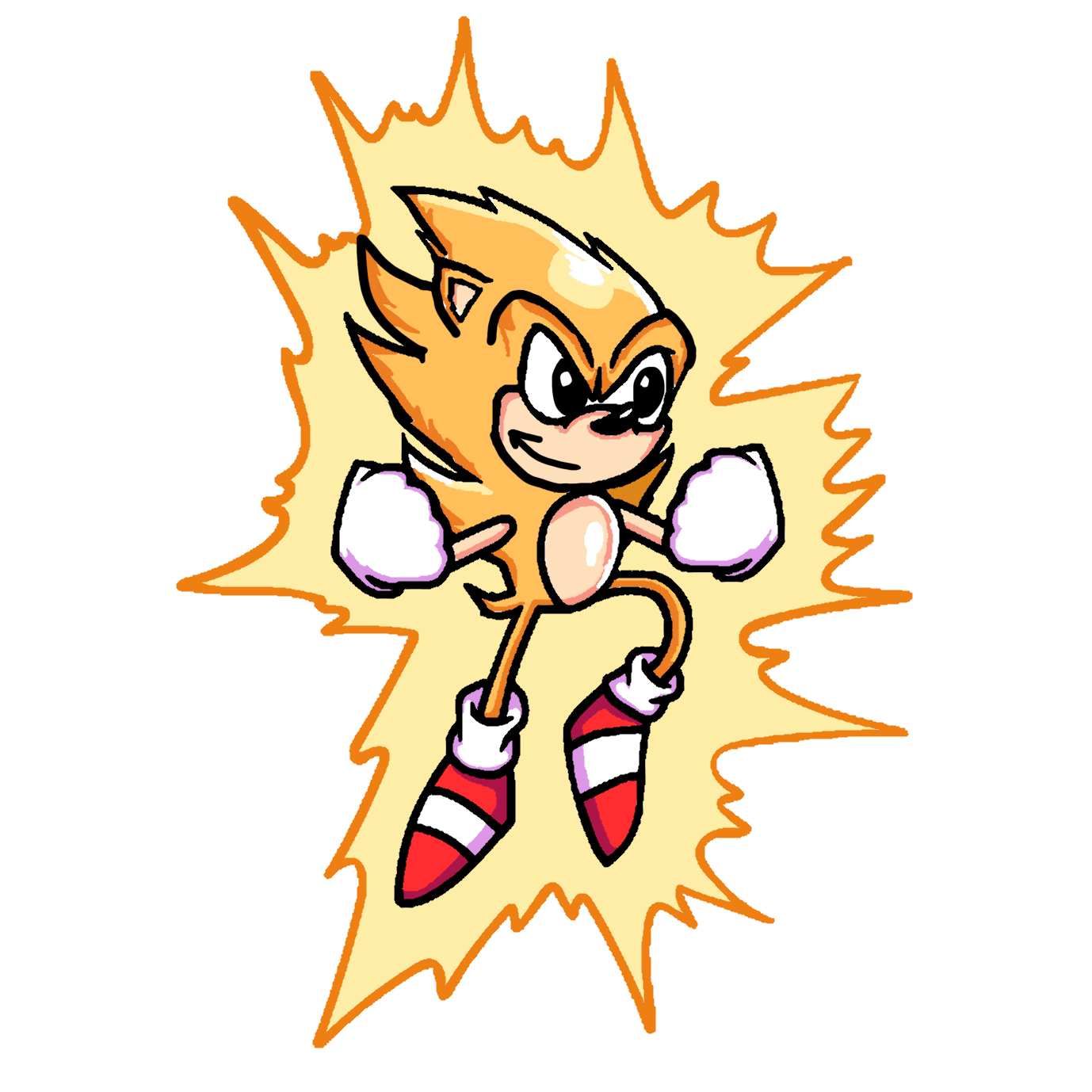 Super Sonic (Fleetway Super Sonic idle) - ibisPaint