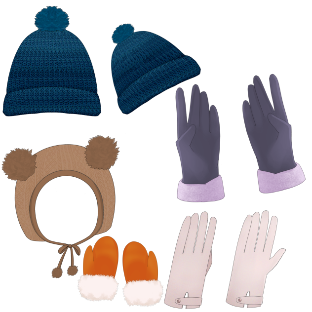 IBM1807 knit caps and gloves - ibisPaint