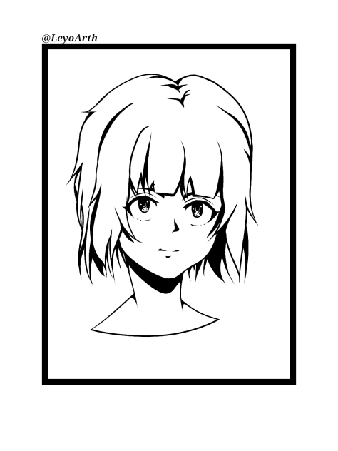 Ayami Portrait Black & White - ibisPaint