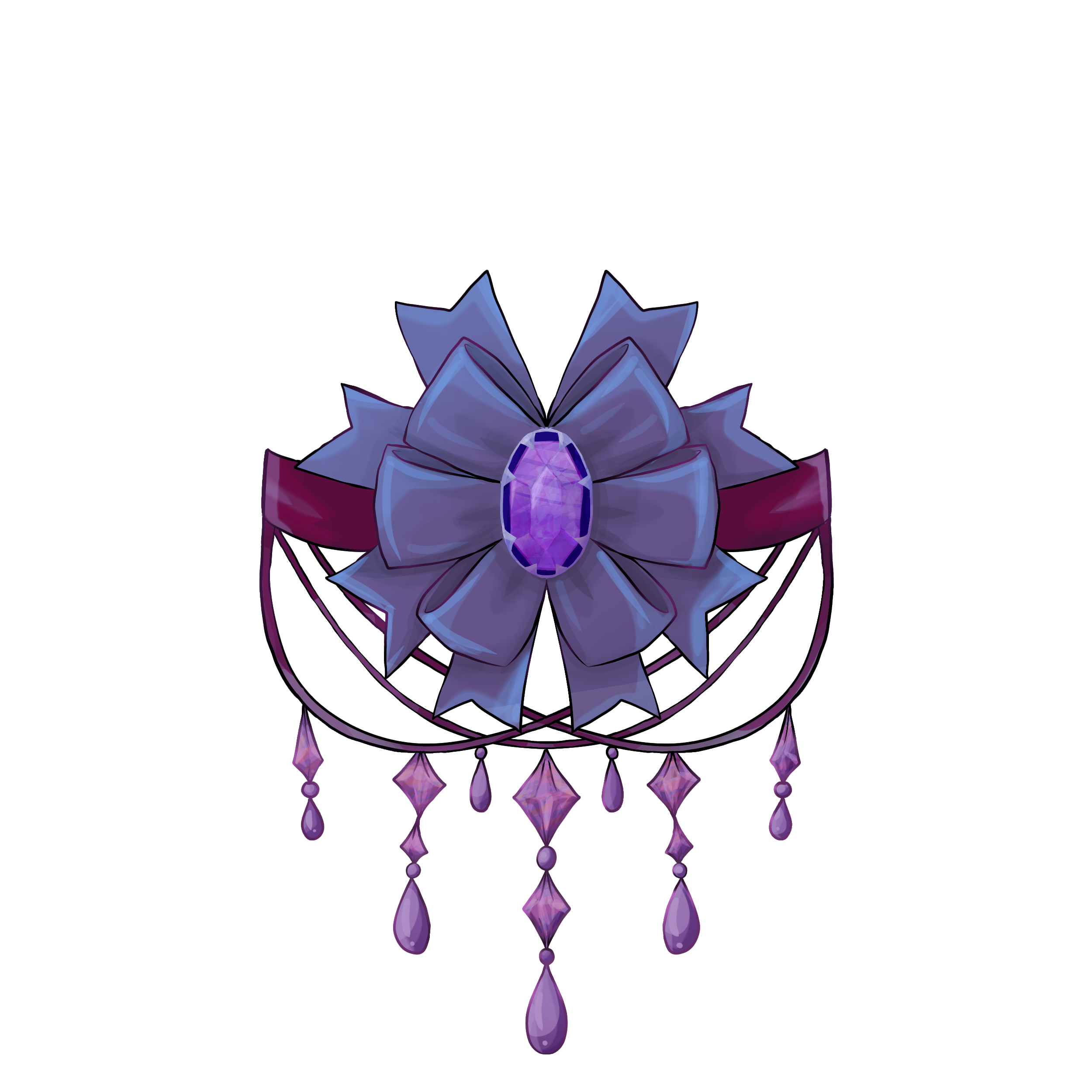 Dark Purple Gothic Ribbon - ibisPaint