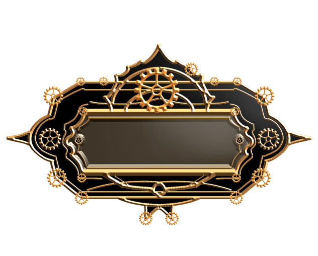 steampunk title plate - ibisPaint