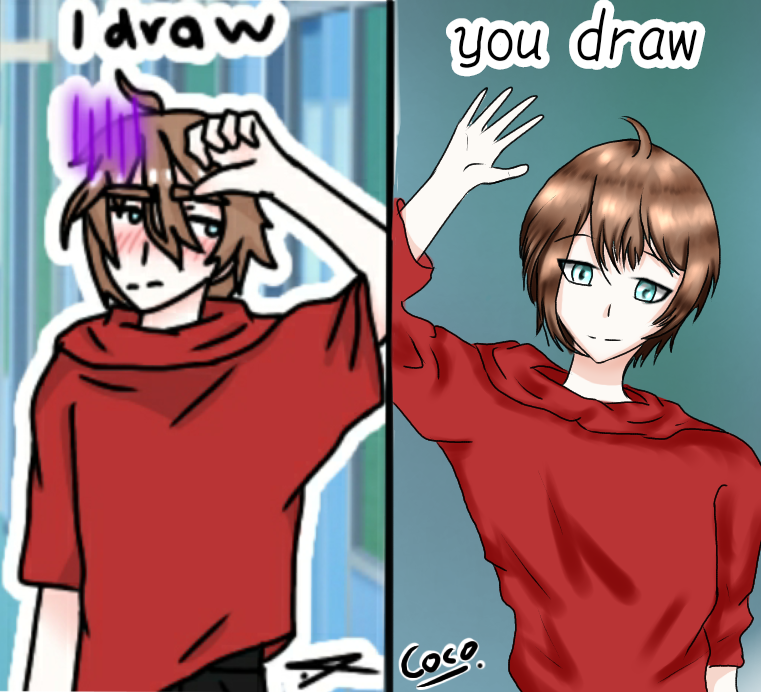 I draw you draw collab- Zainab Alhatem - ibisPaint