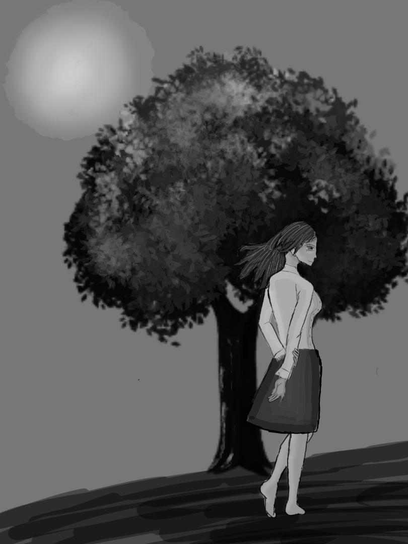 A girl walking - ibisPaint