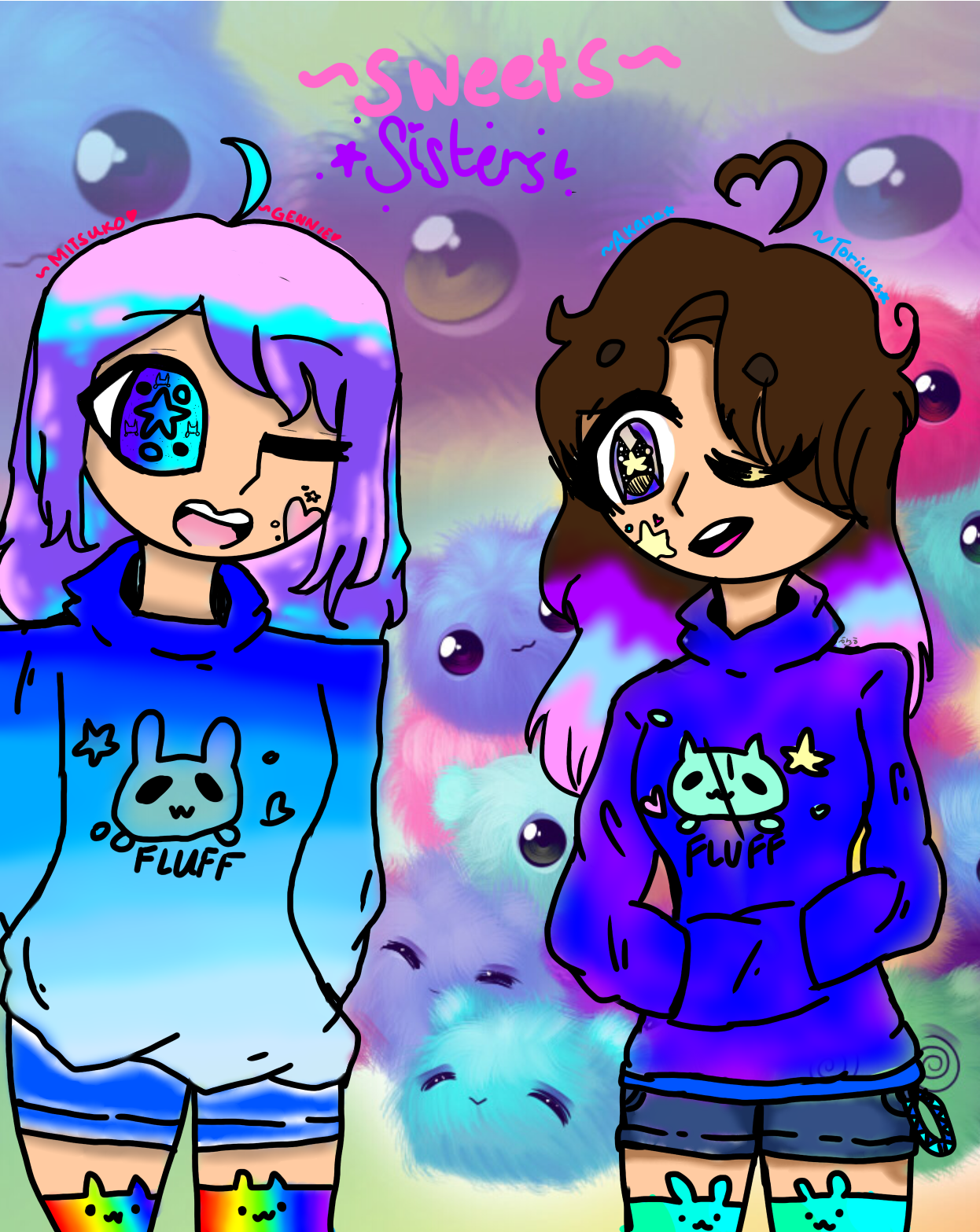 Sweets Sisters collab speedpaint - ibisPaint