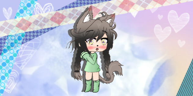 my lil sis looking at her crush - ibisPaint