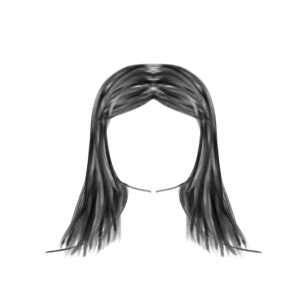 How to draw black hair - ibisPaint