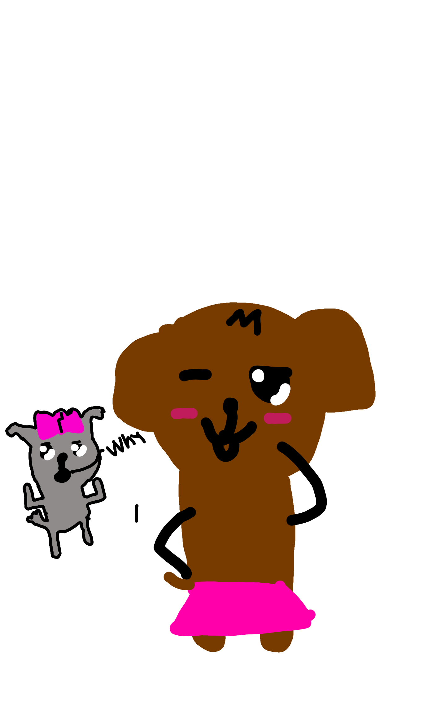 poochee Poocheston wearing pansy skirt - ibisPaint