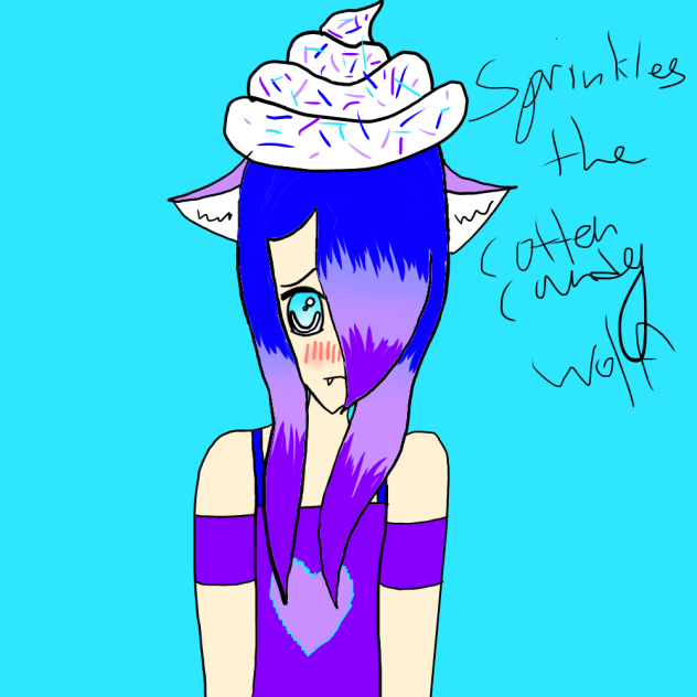 sprinkles the cotten candy wolf - ibisPaint