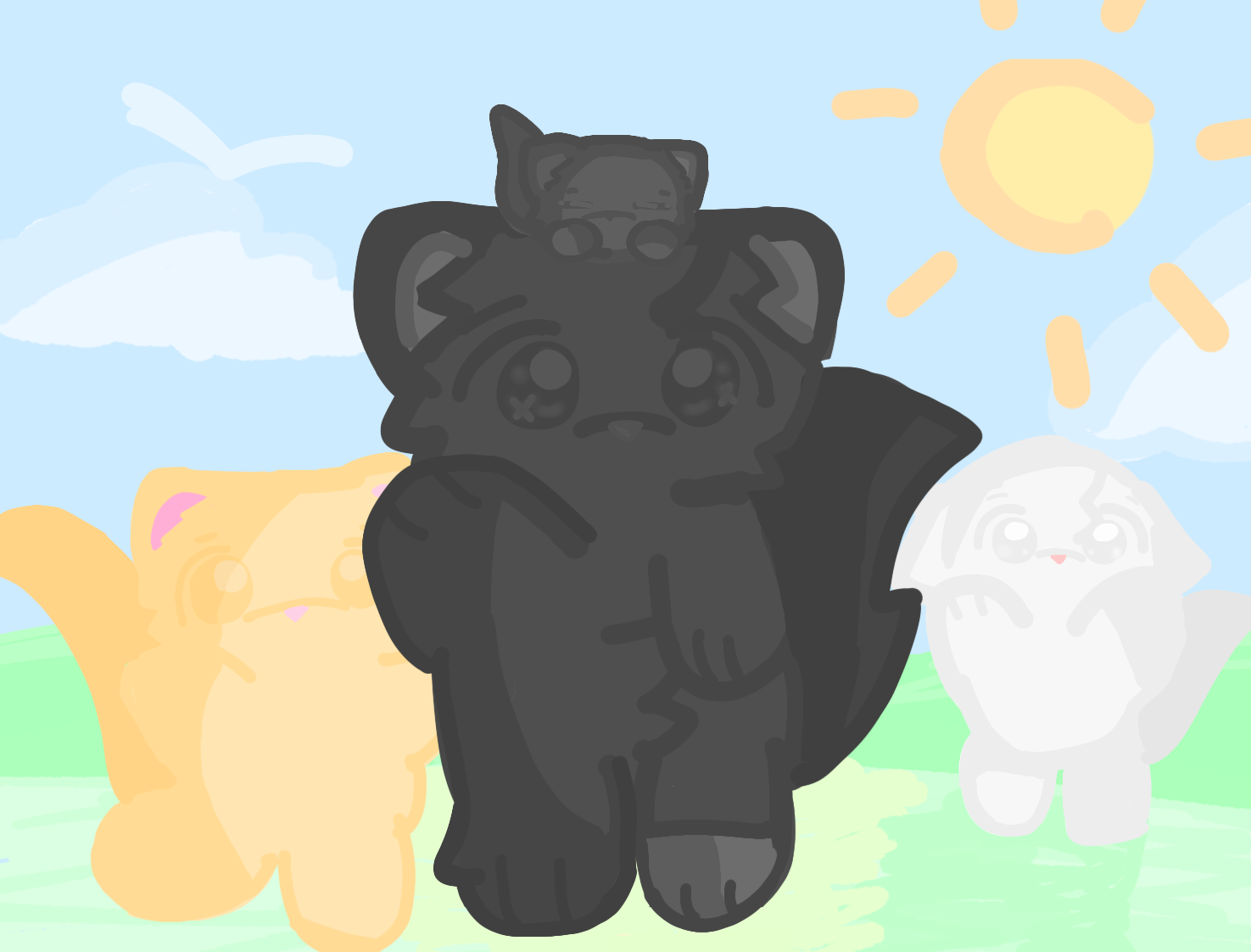 The three cats! - ibisPaint