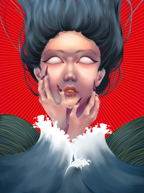 golden wave - ibisPaint