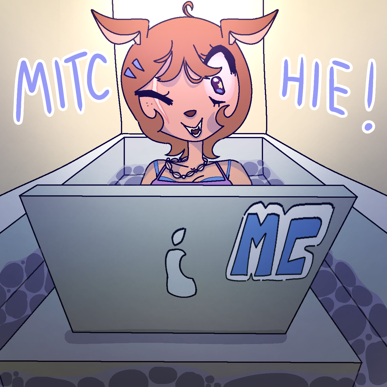 in the bath - ibisPaint