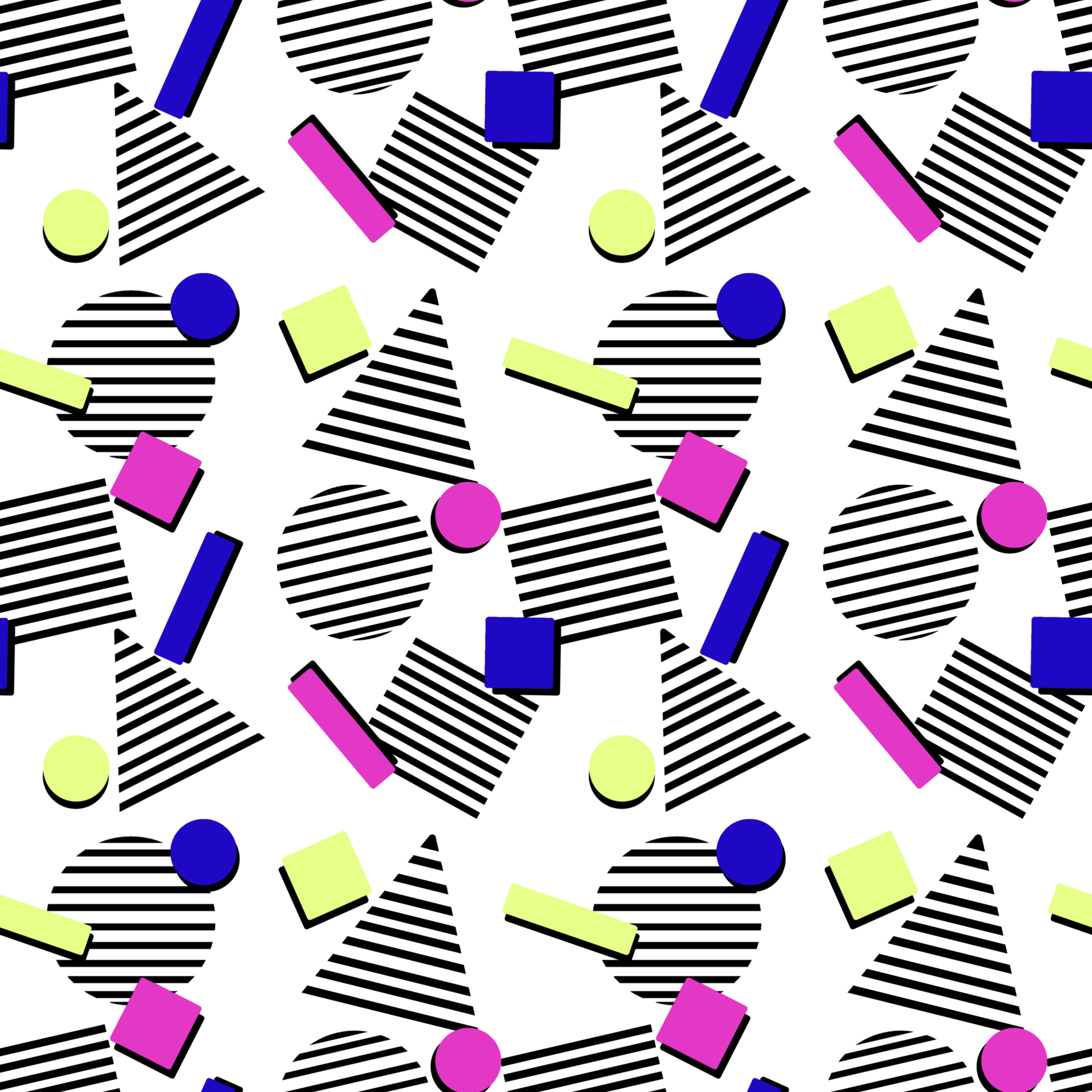 Retro pop pattern 5 transparent - ibisPaint