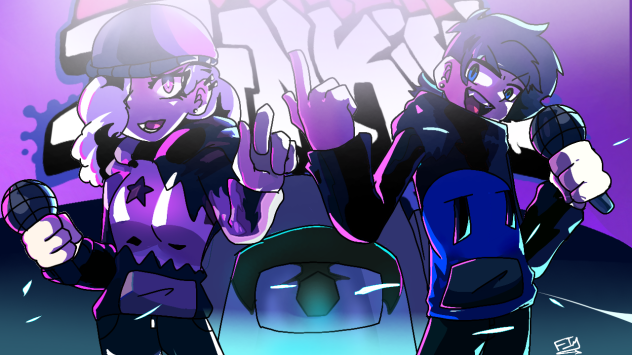 FNF starlight mayhem ruby & cj - ibisPaint