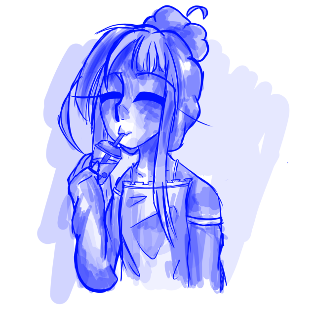 bubble tea girl - ibisPaint