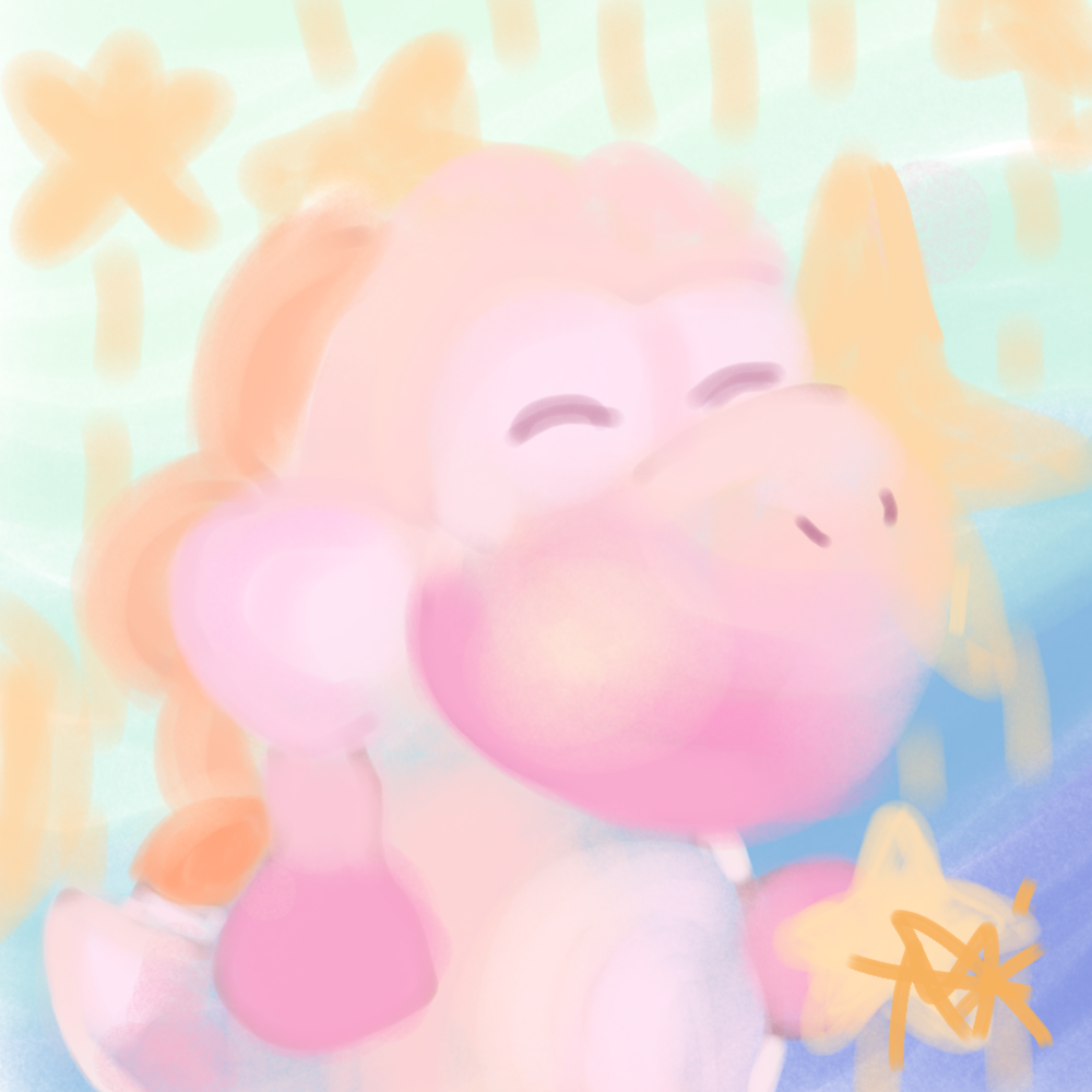 pink yoshi - ibisPaint