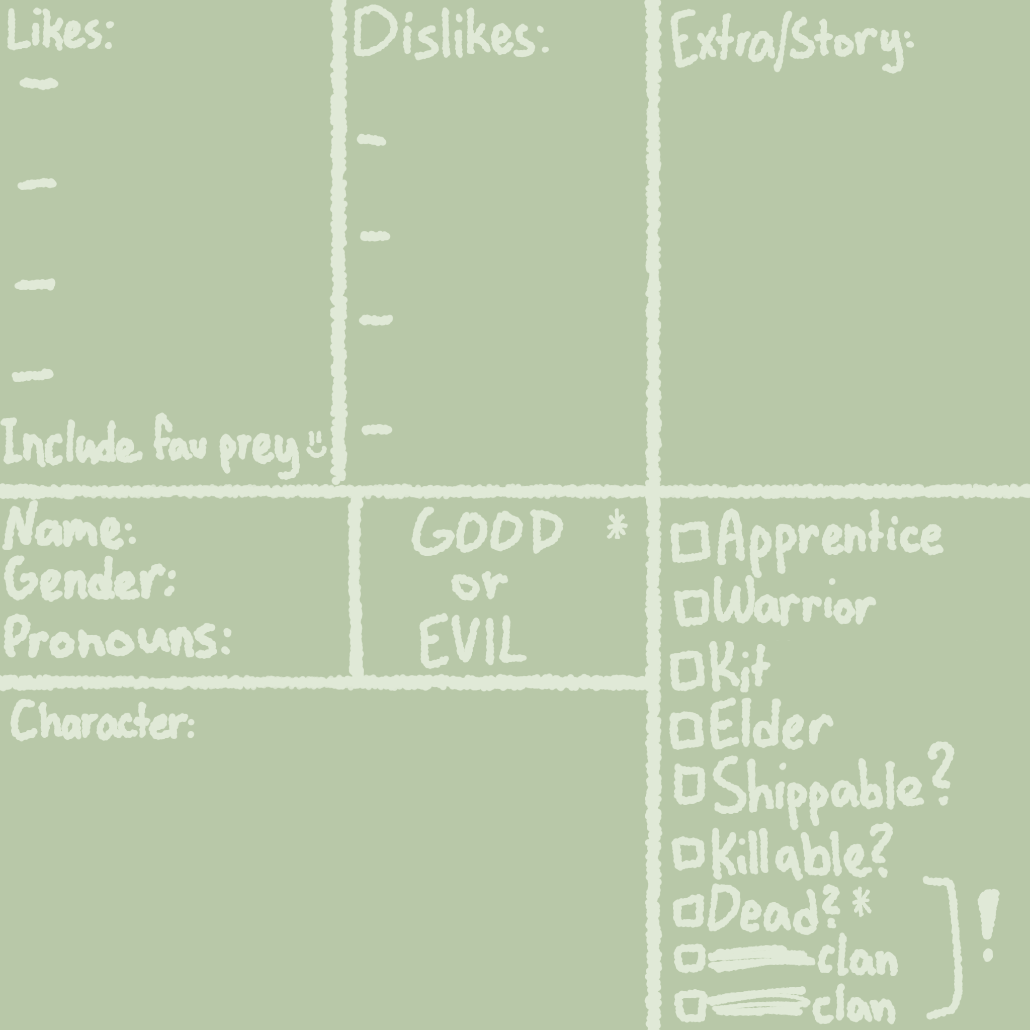 Exiled Character Sheet - ibisPaint