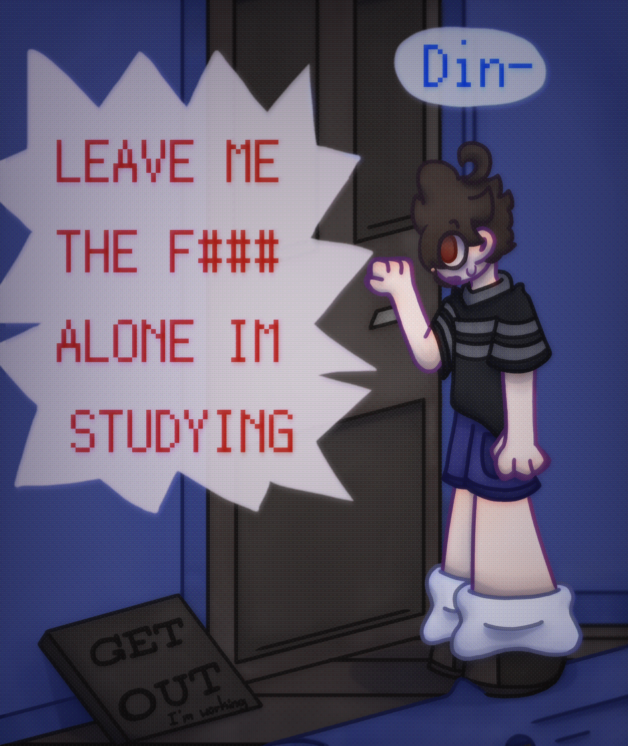 Michael Yelling at C.C cuz School - ibisPaint