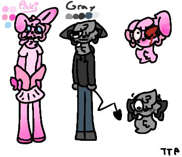 Redesigns for Pinki and Gray lol - ibisPaint