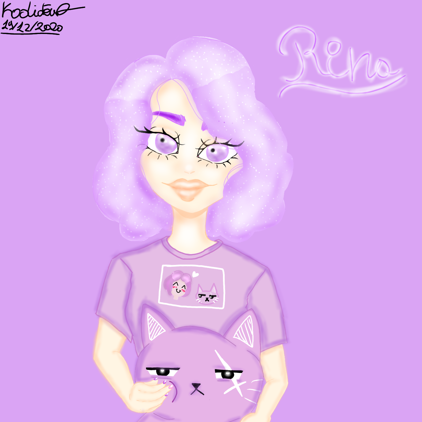 Rina and her cat - ibisPaint