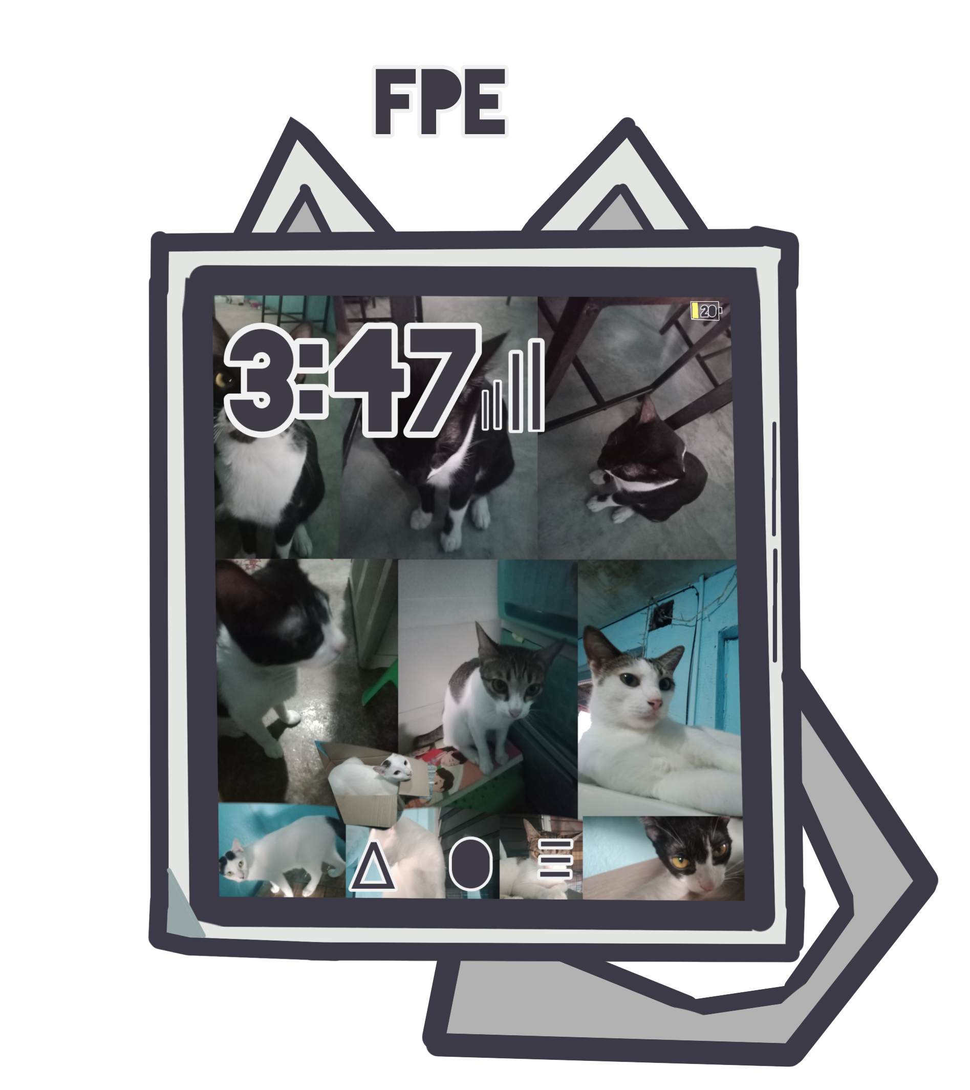 Cat tablet FPE sticker - ibisPaint