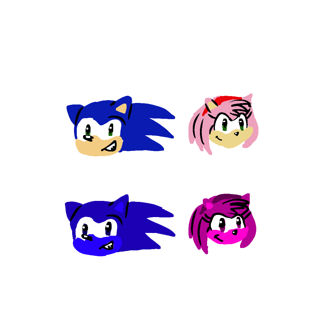 Sonic and Amy - ibisPaint