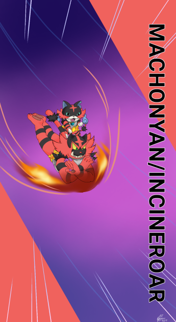 MACHONYAN&INCINEROAR - ibisPaint