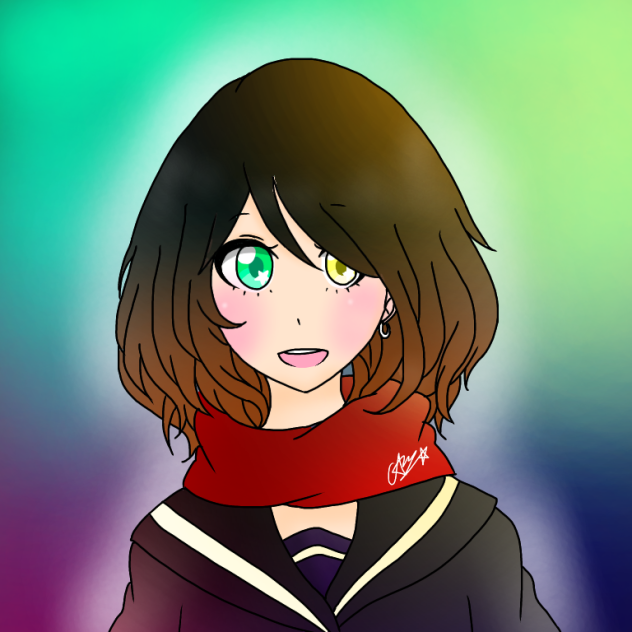 School&Scarf - ibisPaint