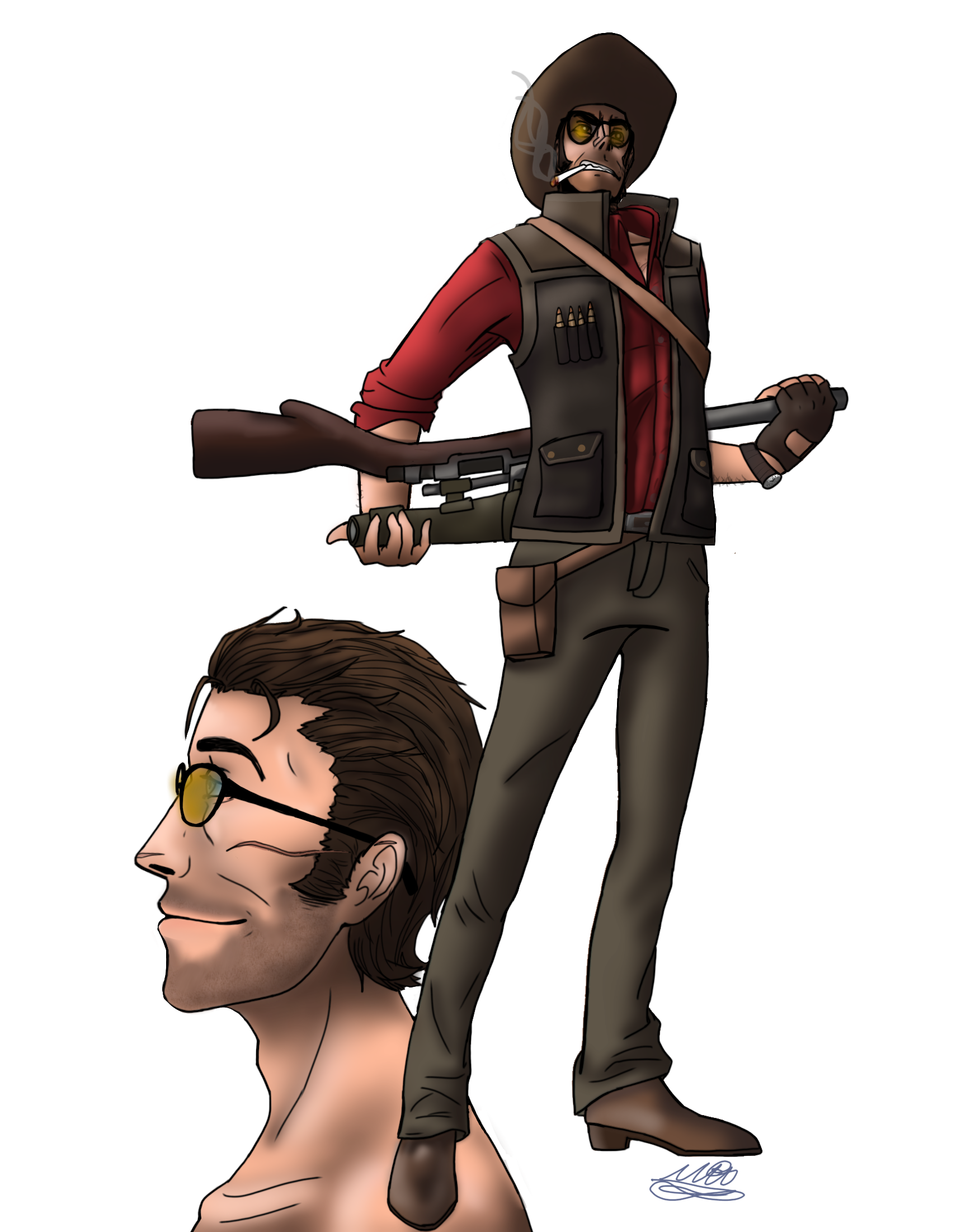 TF2 Sniper fanart - ibisPaint
