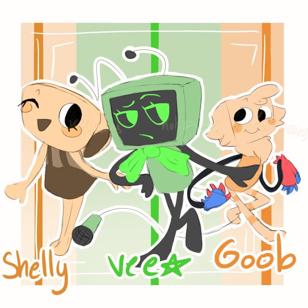 Vee, Shelly, and Goob! - ibisPaint