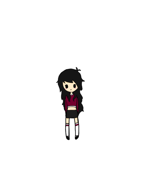 Chibi Girl with black hair - ibisPaint