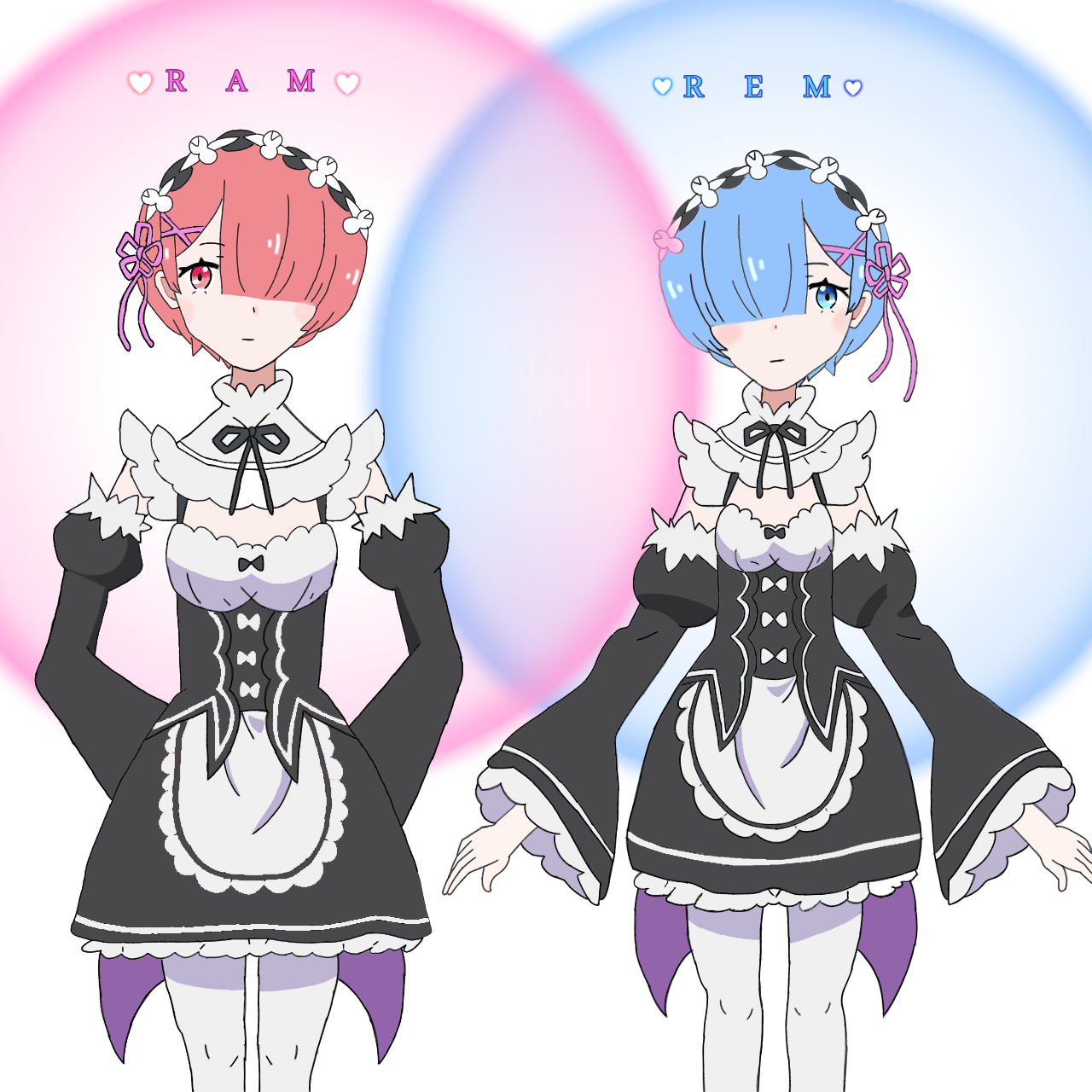 Ram e Rem - ibisPaint
