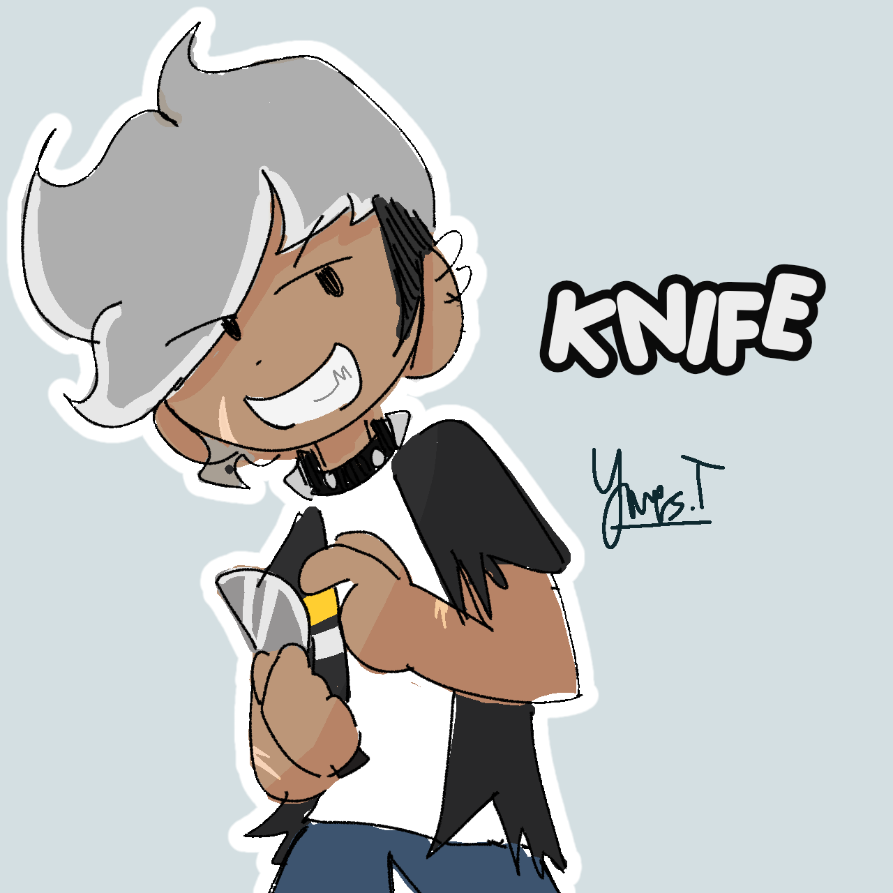 knife gijinka 🔪🖤🩶 - ibisPaint