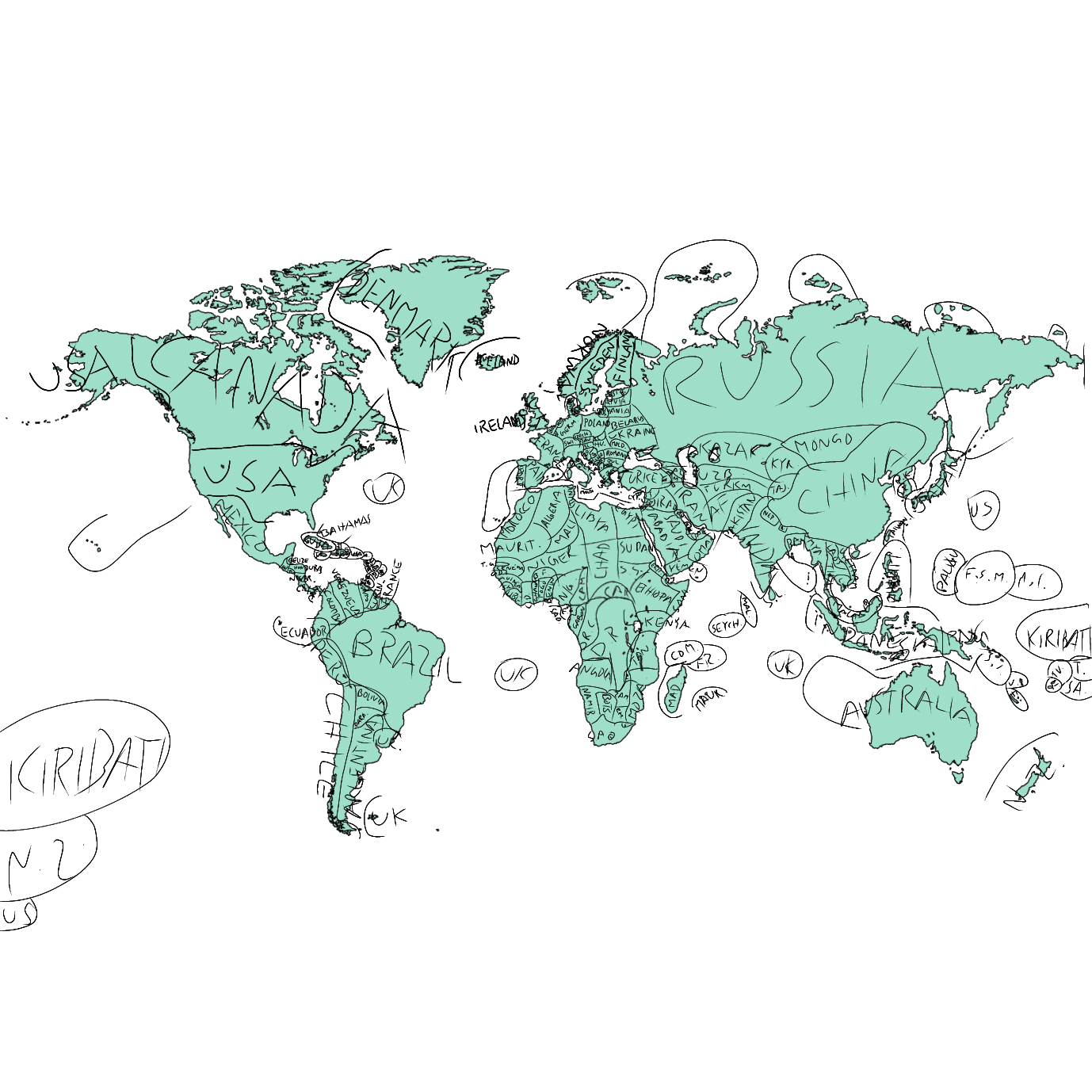 Mostly Accurate World Map - ibisPaint